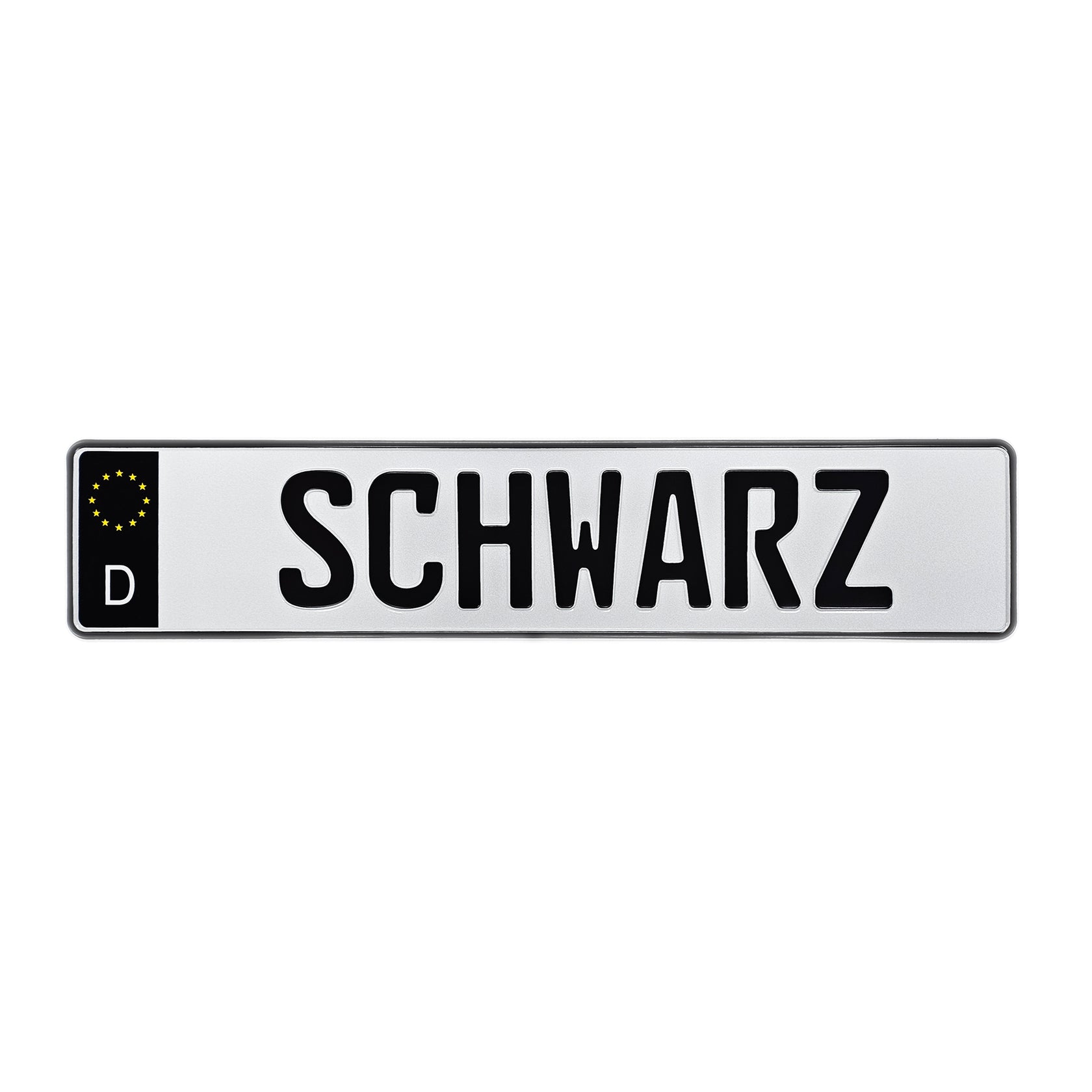 German License Plate with Black Decal – CustomEuropeanPlates.com