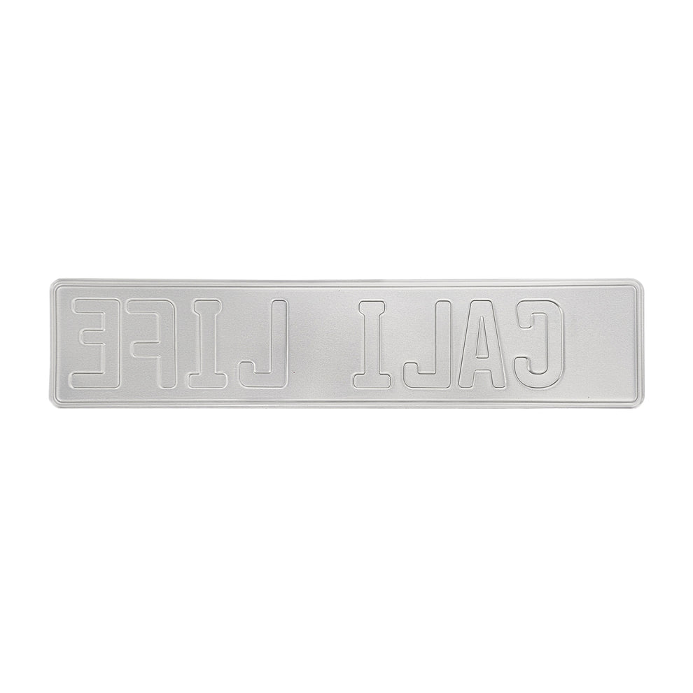 California Vintage European License Plate - Black & Yellow ...