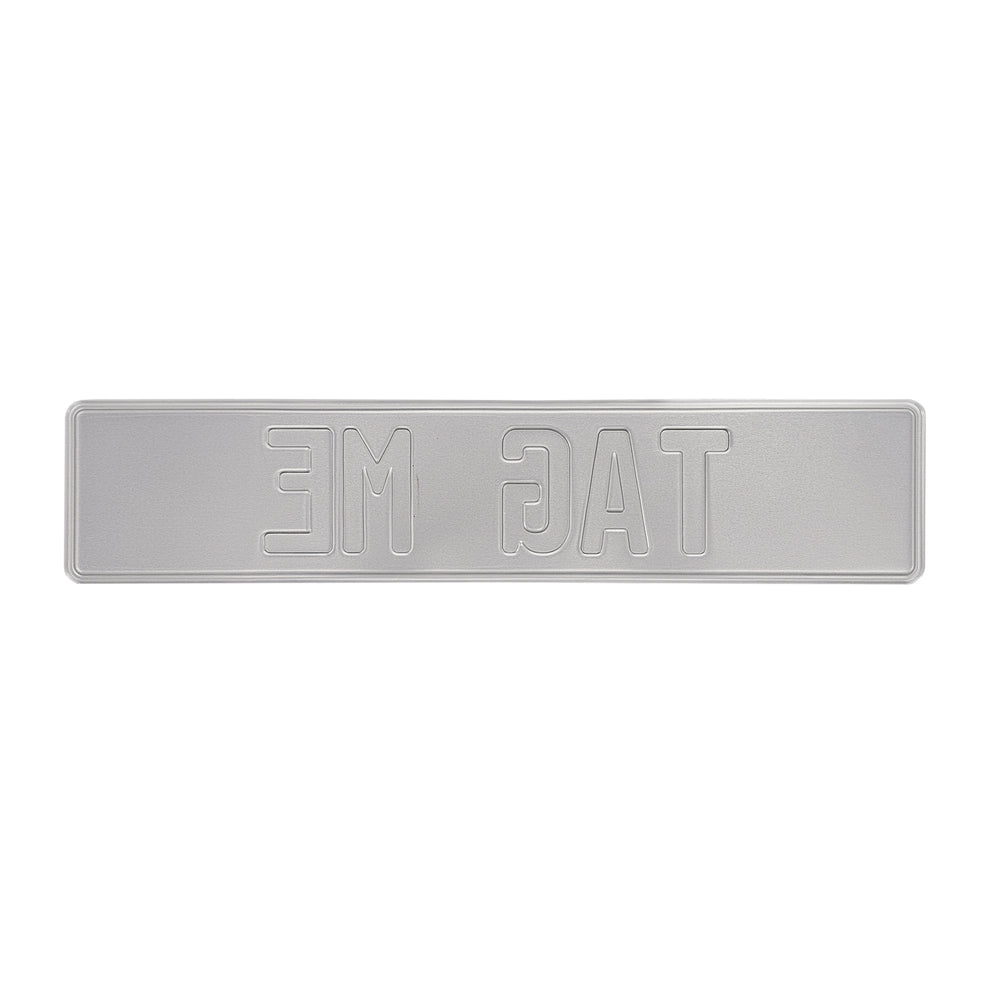 Black Plate With White Text – CustomEuropeanPlates.com
