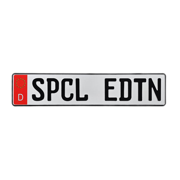 Special Edition German License Plate with Red Decal ...
