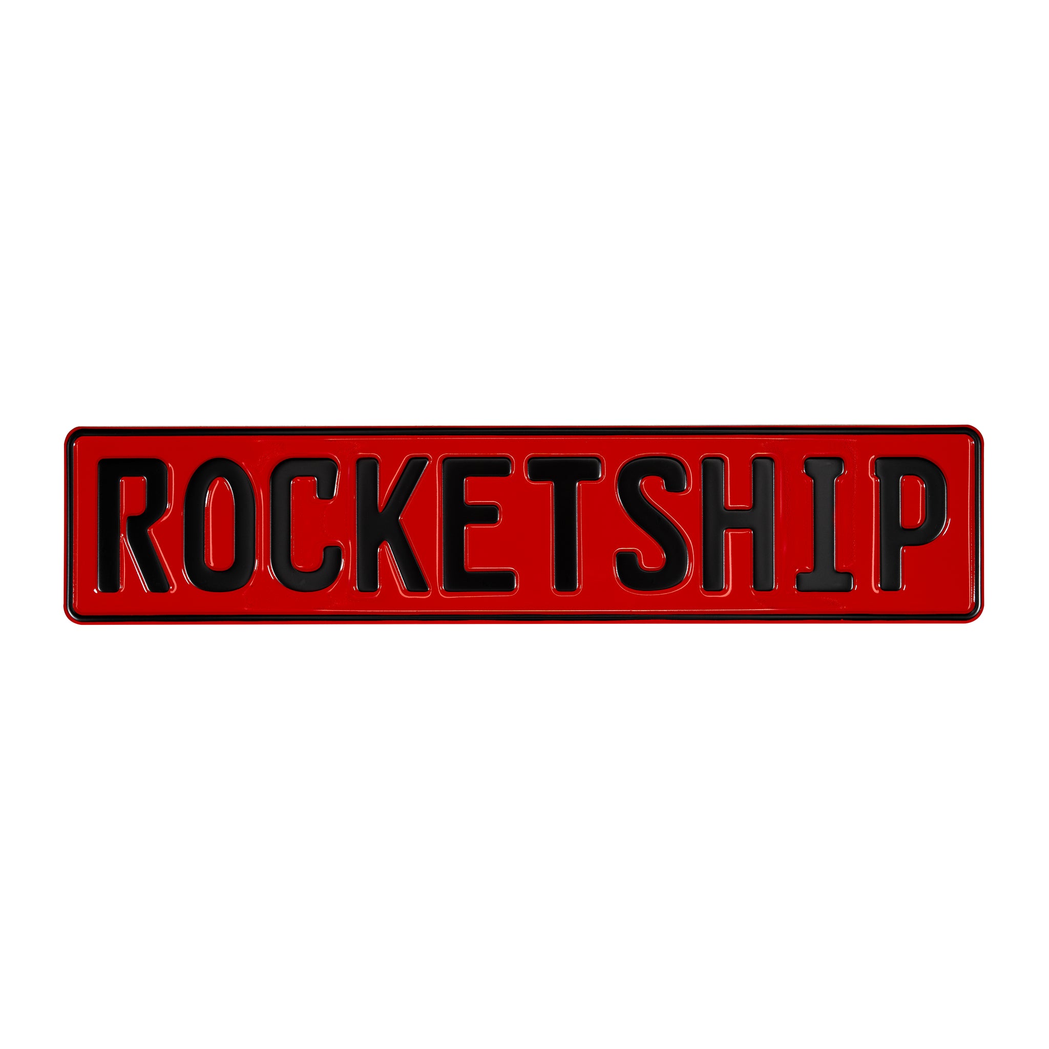 Red European License Plate with Text Color Options ...