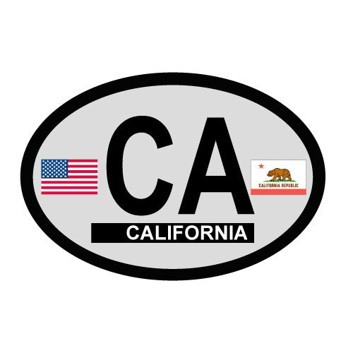 California Oval Decal – CustomEuropeanPlates.com