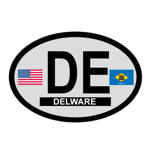 Delaware Oval Decal – CustomEuropeanPlates.com
