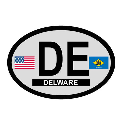 Delaware Oval Decal – CustomEuropeanPlates.com