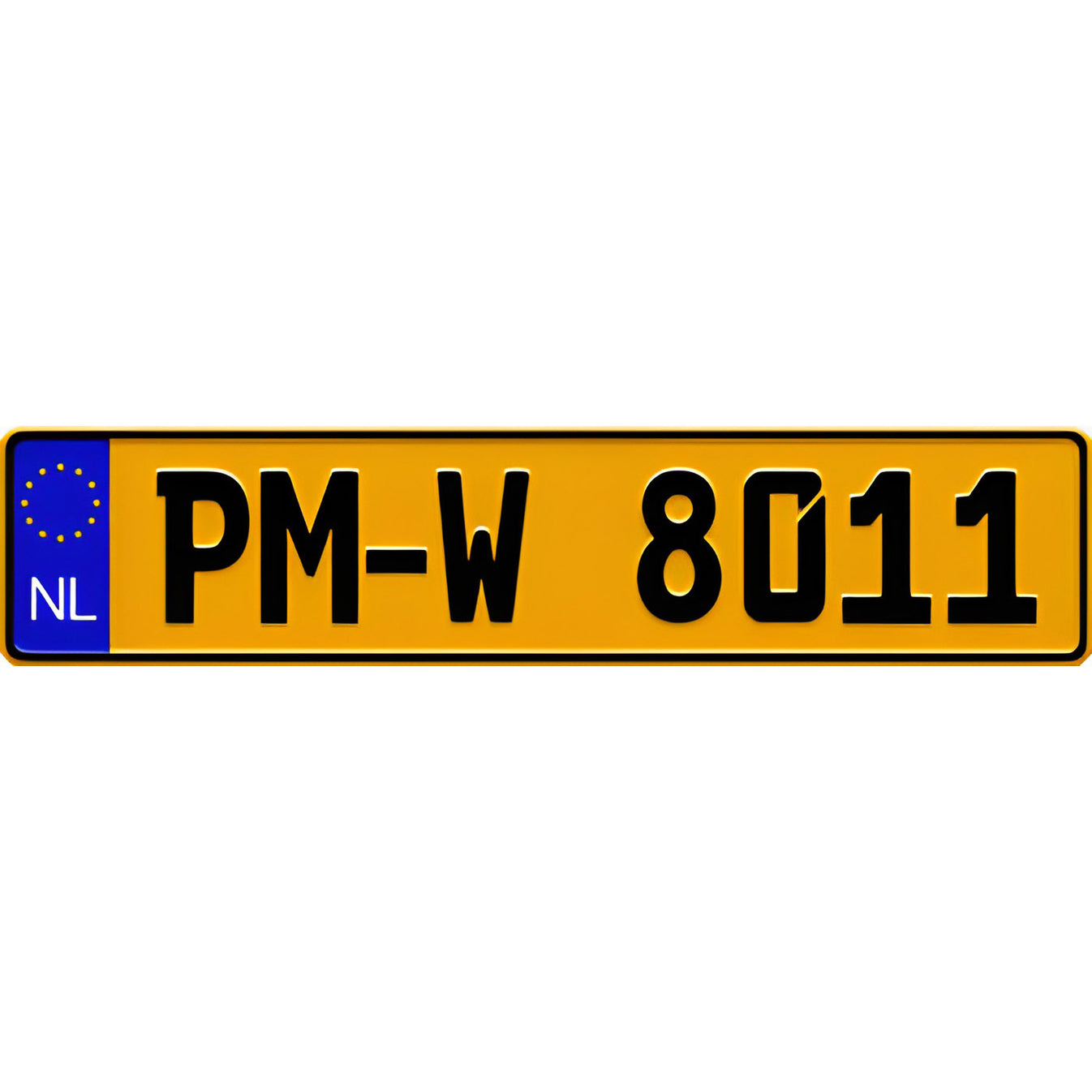 EEC Netherlands License Plate Yellow – CustomEuropeanPlates.com