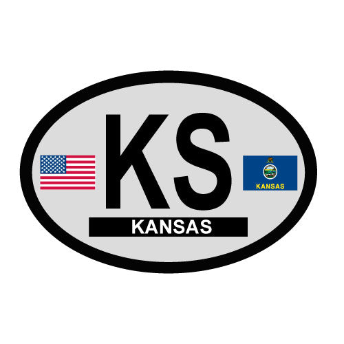 Kansas Oval Decal – CustomEuropeanPlates.com