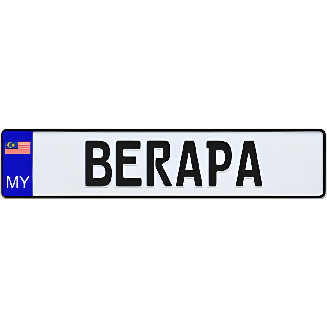 Malaysia Euro Style License Plate – CustomEuropeanPlates.com