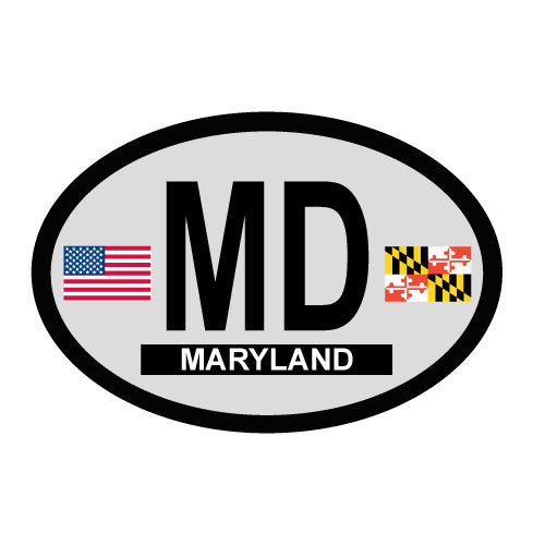 Maryland Oval Decal – CustomEuropeanPlates.com