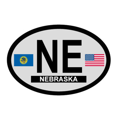 Nebraska Oval Decal – CustomEuropeanPlates.com