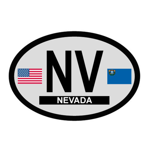 Nevada Oval Decal – CustomEuropeanPlates.com