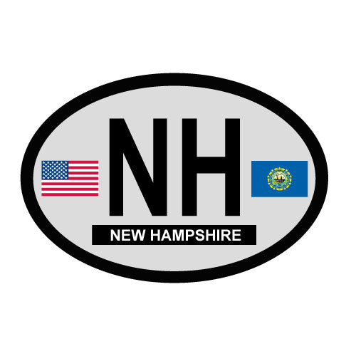New Hampshire Oval Decal – CustomEuropeanPlates.com