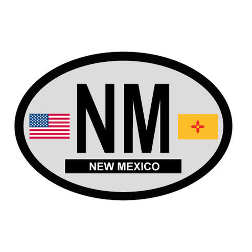 New Mexico Oval Decal – CustomEuropeanPlates.com