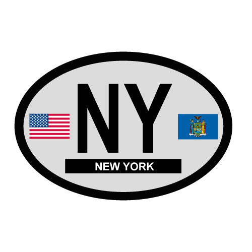 New York Oval Decal – CustomEuropeanPlates.com