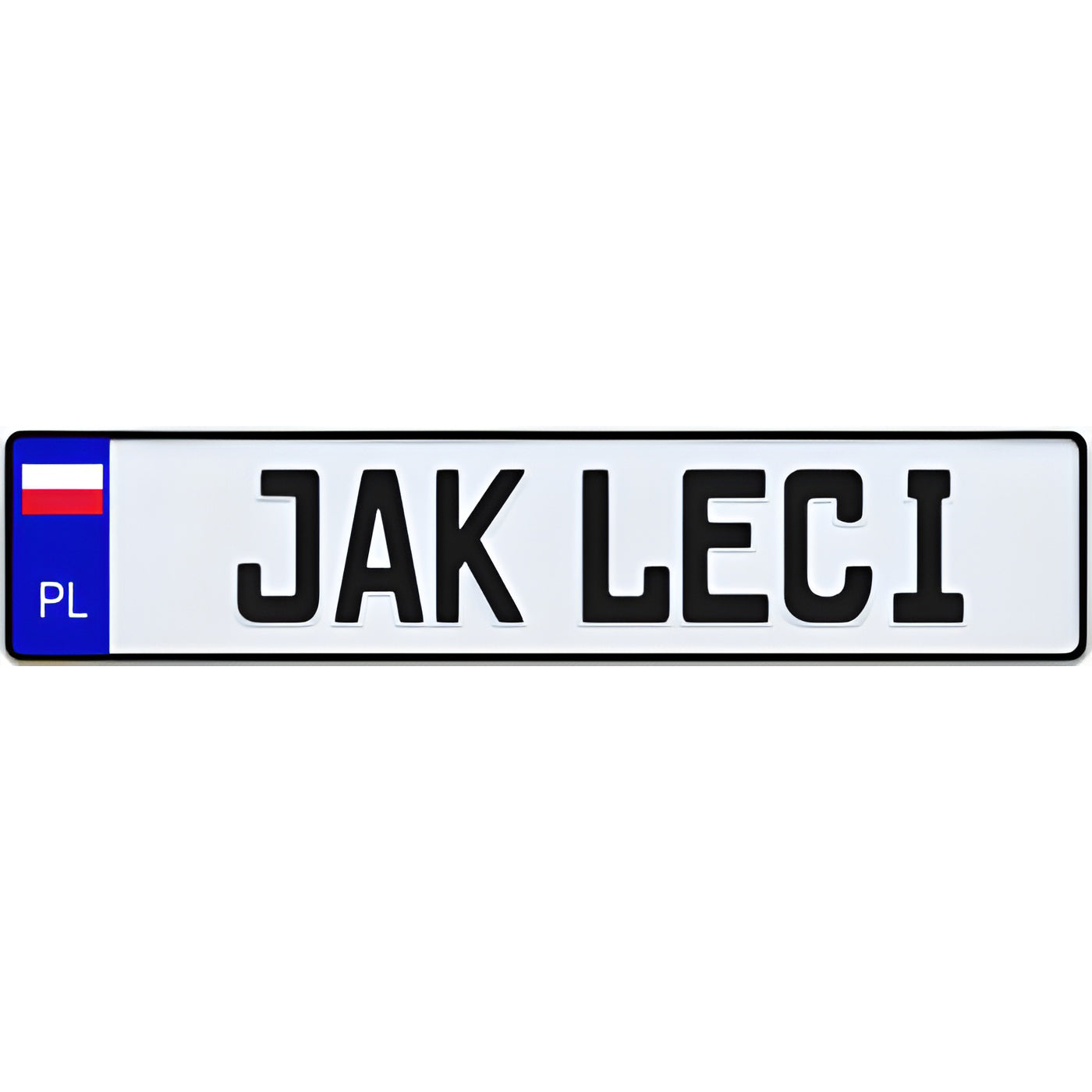 Poland Flag Style European License Plate – CustomEuropeanPlates.com