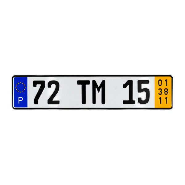 EEC Portugal License Plate With Date – CustomEuropeanPlates.com