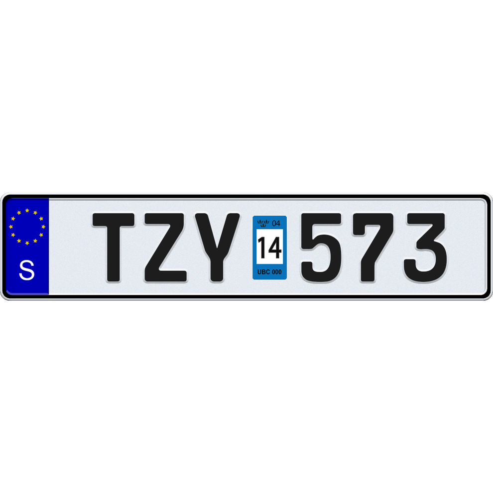 Home of Saab - Stock Sweden License Plate – CustomEuropeanPlates.com