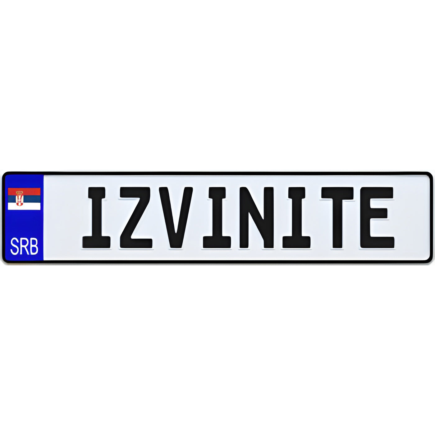 Serbia Flag Style European License Plate – CustomEuropeanPlates.com