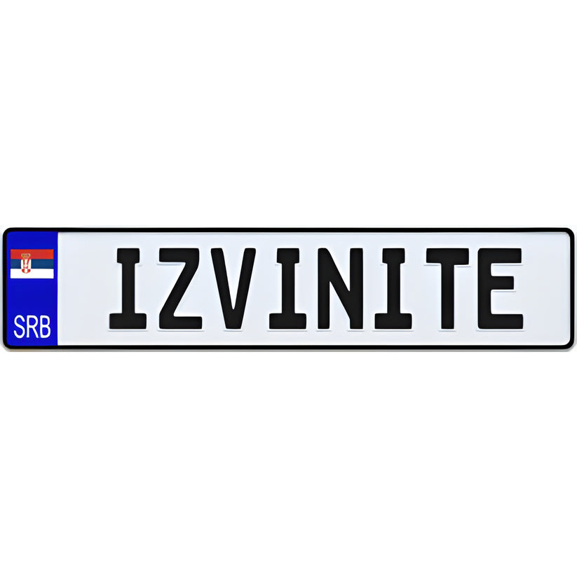 Serbia Flag Style European License Plate – CustomEuropeanPlates.com