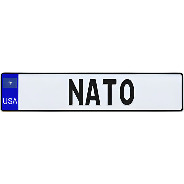 USA NATO Euro Style License Plate – CustomEuropeanPlates.com
