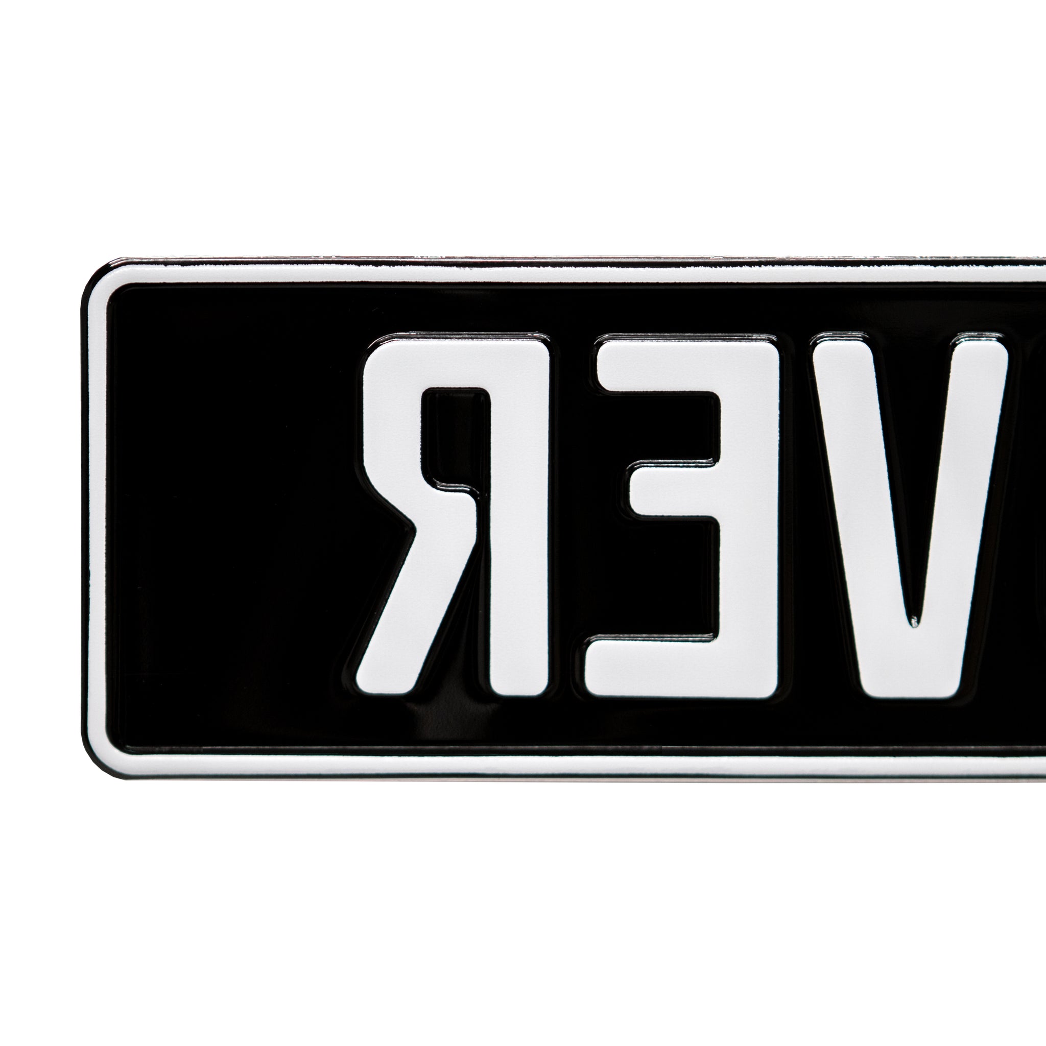 Black Plate With White Text – CustomEuropeanPlates.com